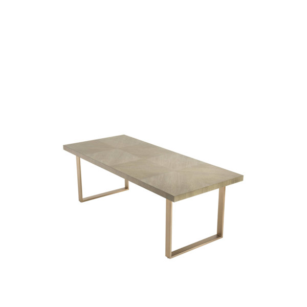 Eichholtz Borghese Solid Wood Top Metal Base Dining Table | Wayfair